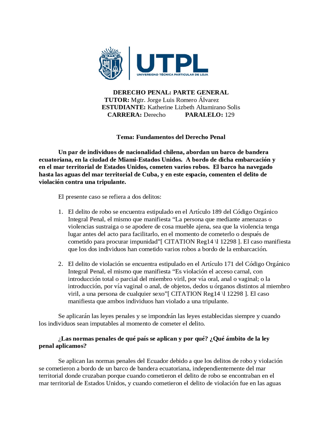 Fundamentos Del Derecho Penal Notes De Droit Pénal Docsity