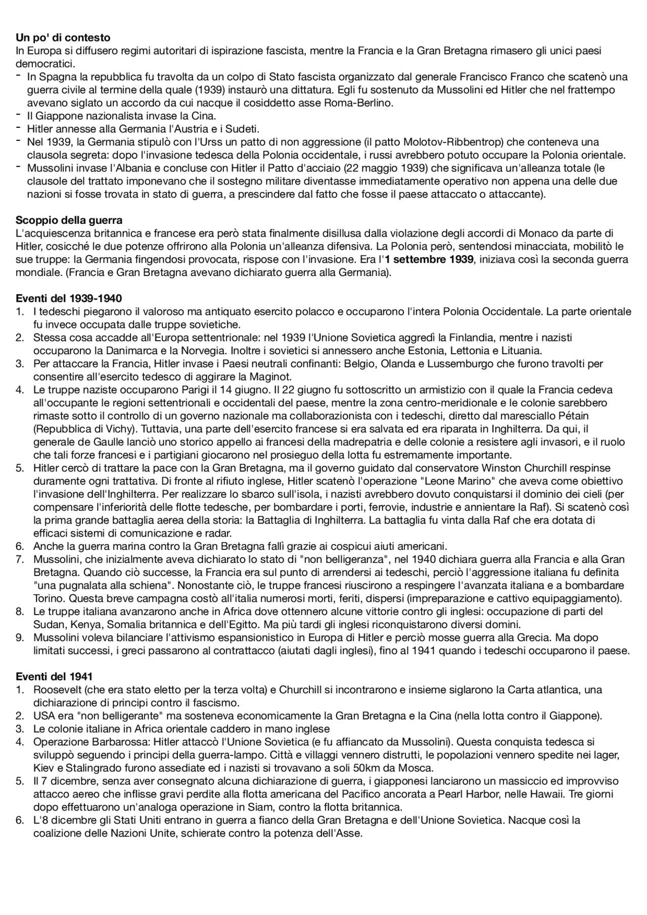Seconda Guerra Mondiale E Guerra Fredda Summaries Of History Docsity