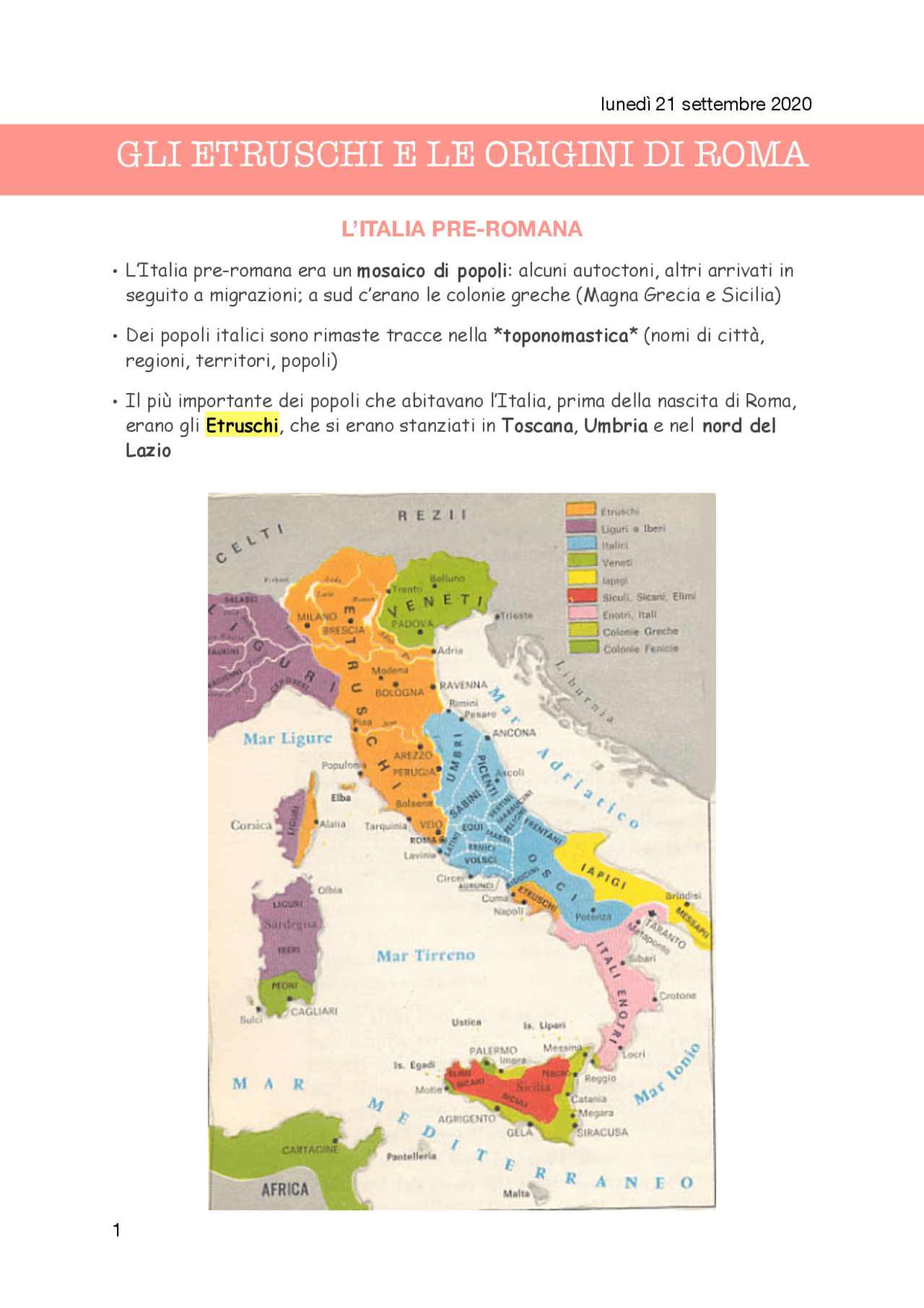 Riassunto Origini Di Roma E Etruschi Docsity