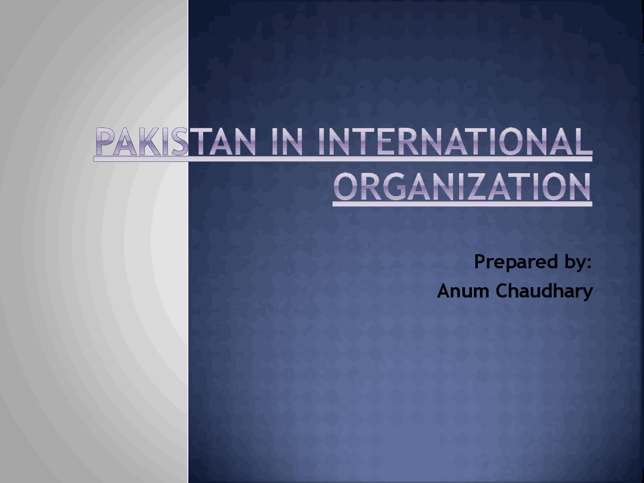 Pakistan in the Comity of Nation - Docsity