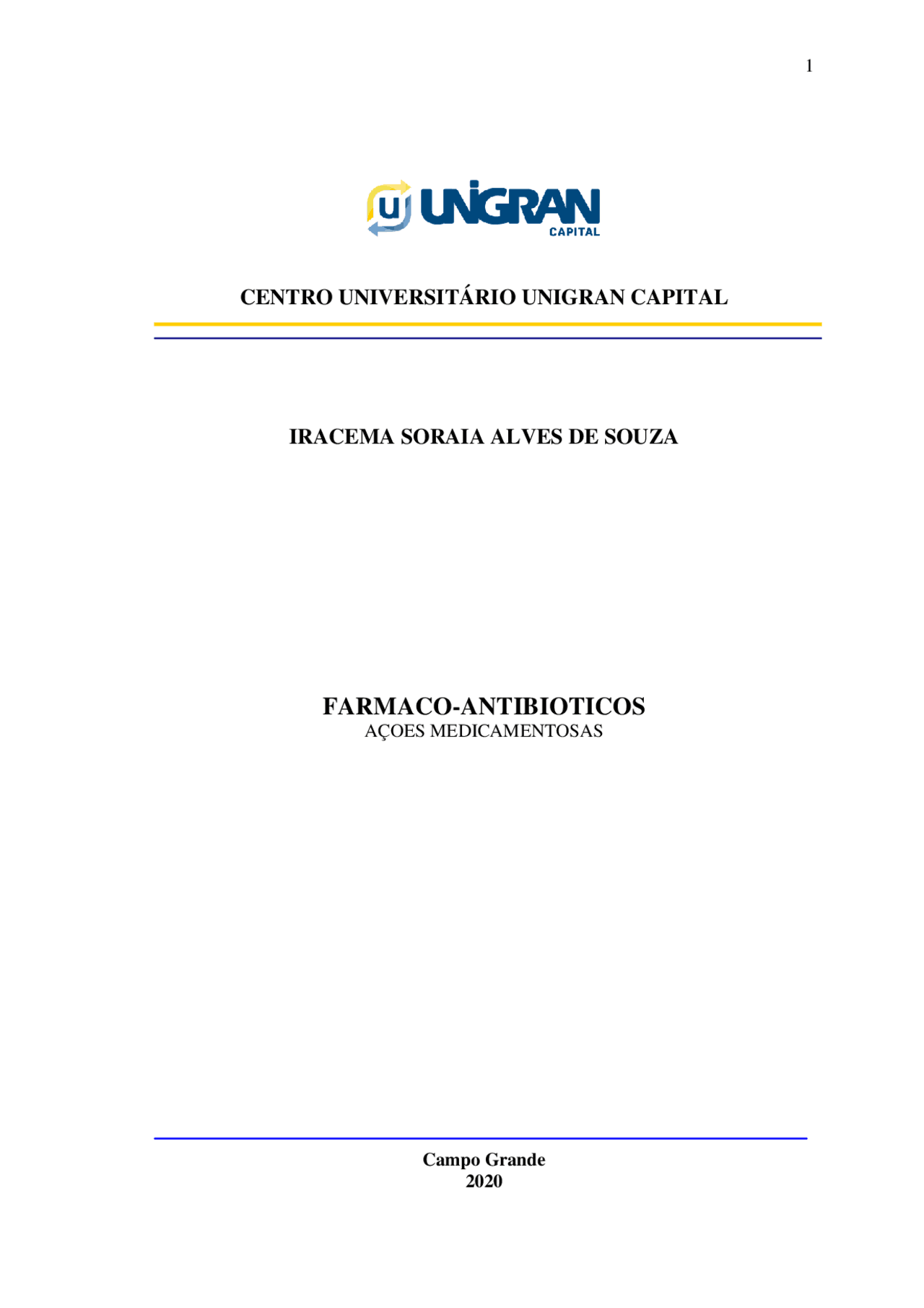 Fármacos Antibióticos Trabalhos Farmacologia Docsity