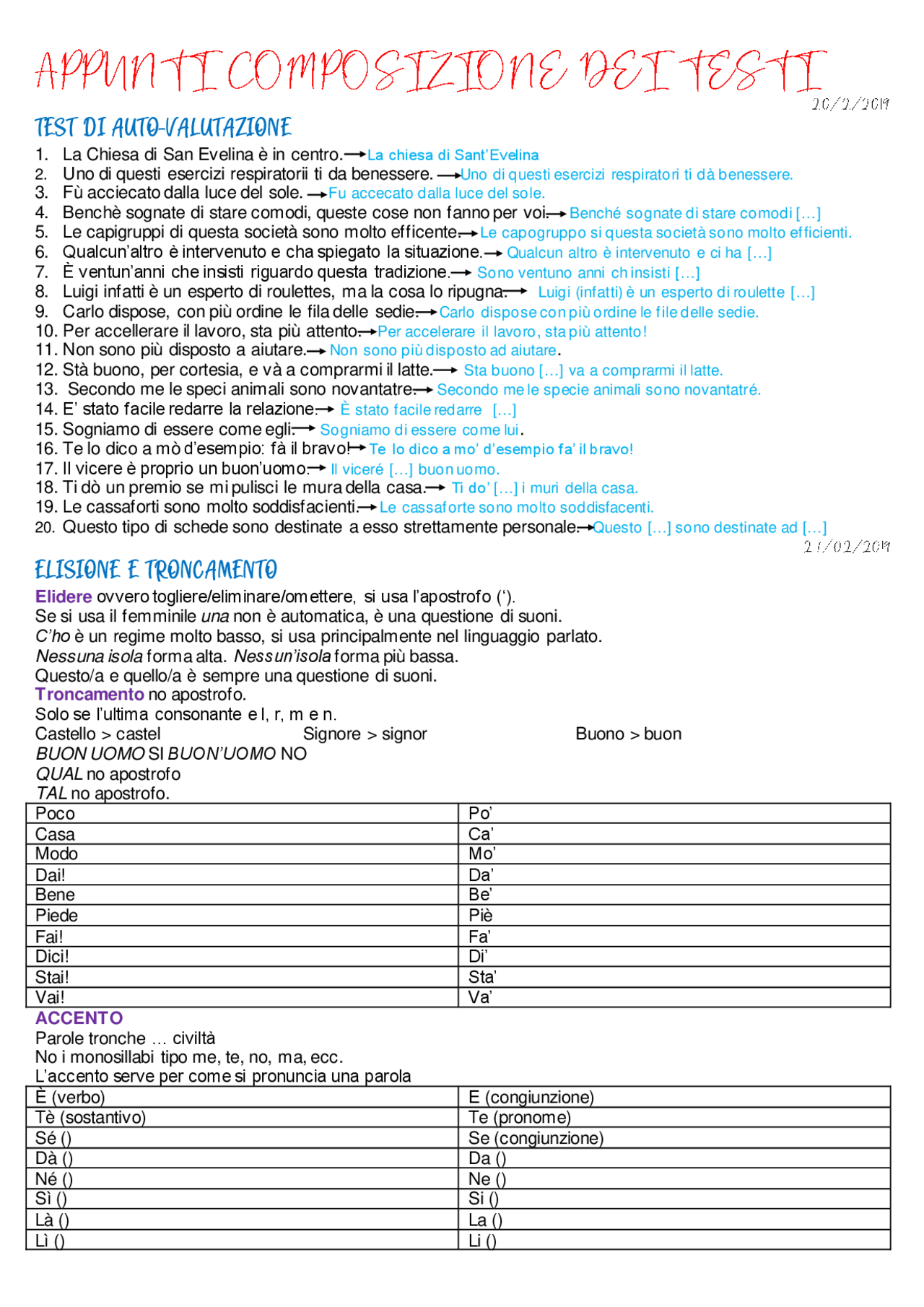 Composizione Dei Testi Docsity