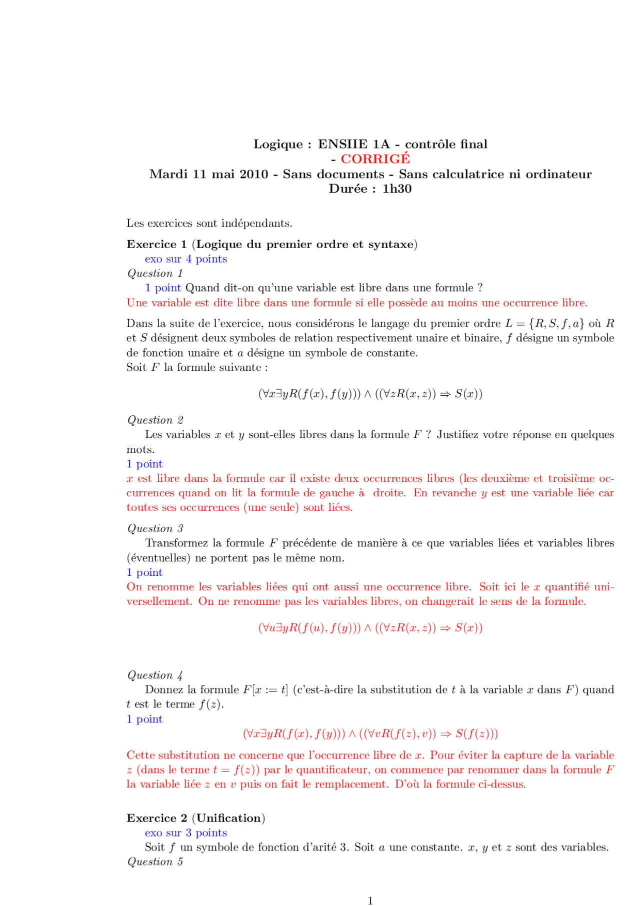 Logique Informatique Docsity
