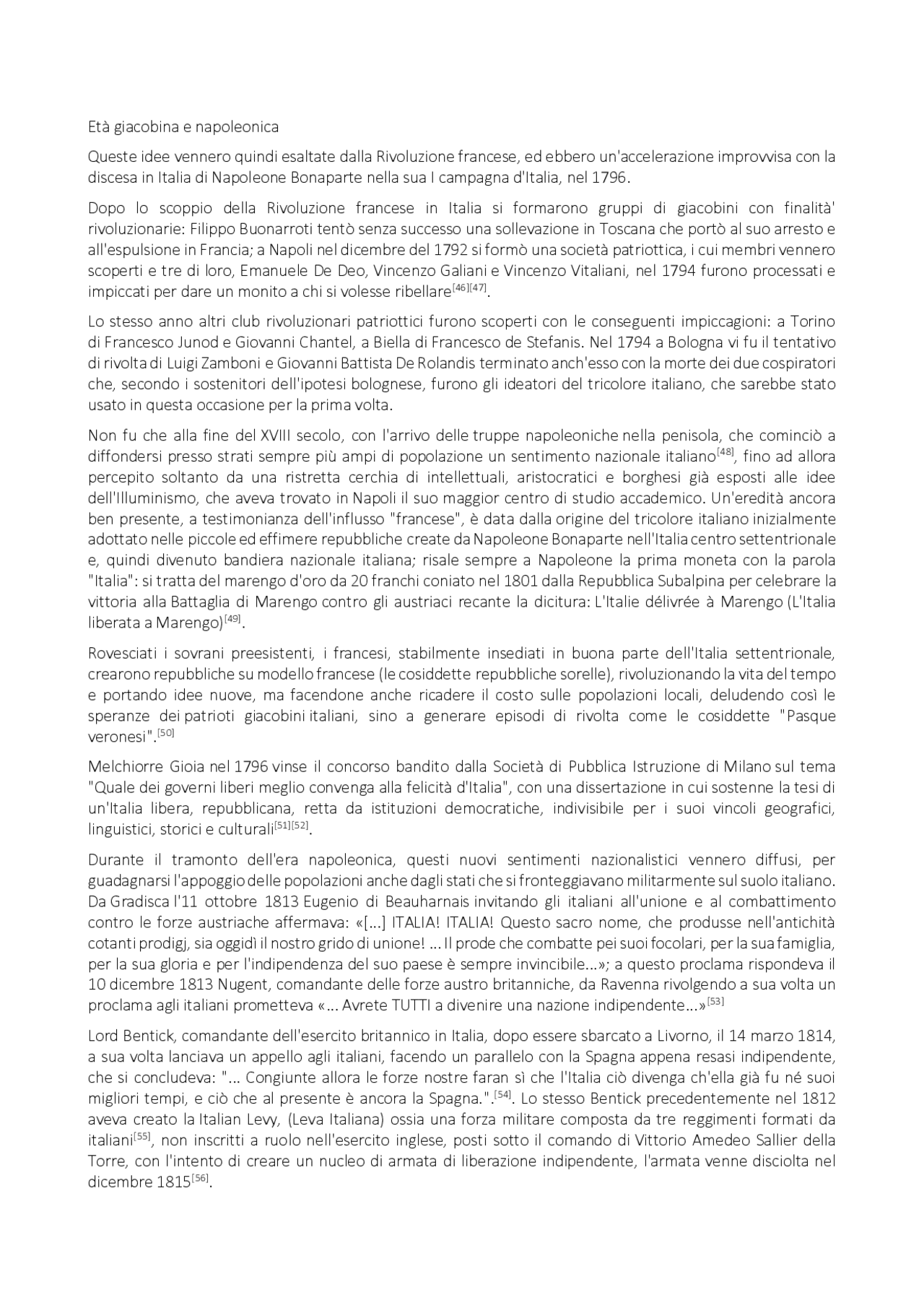 Storia risorgimento italiano - Docsity