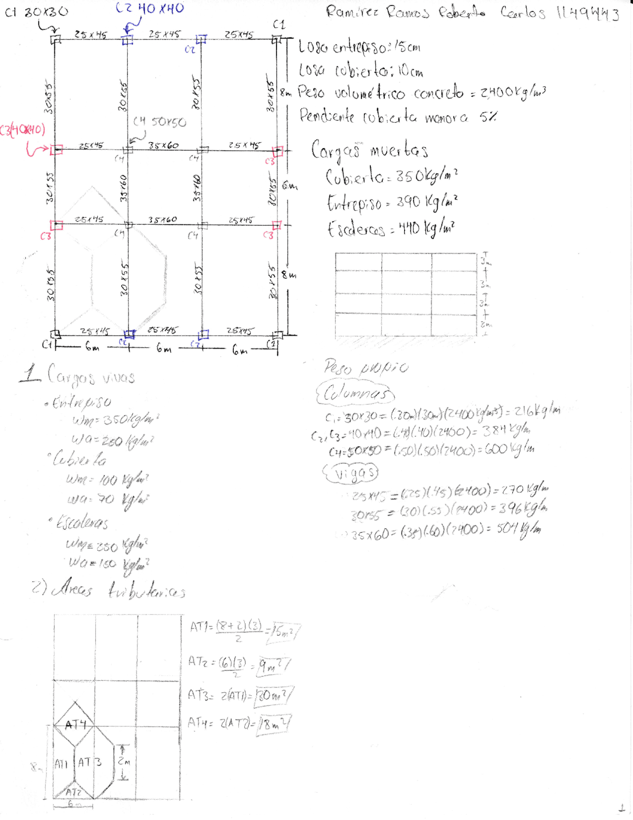 DISEÑO DE EDIFICIO BAJADA DE CARGAS | Ejercicios de Estructuras metálicas | Docsity