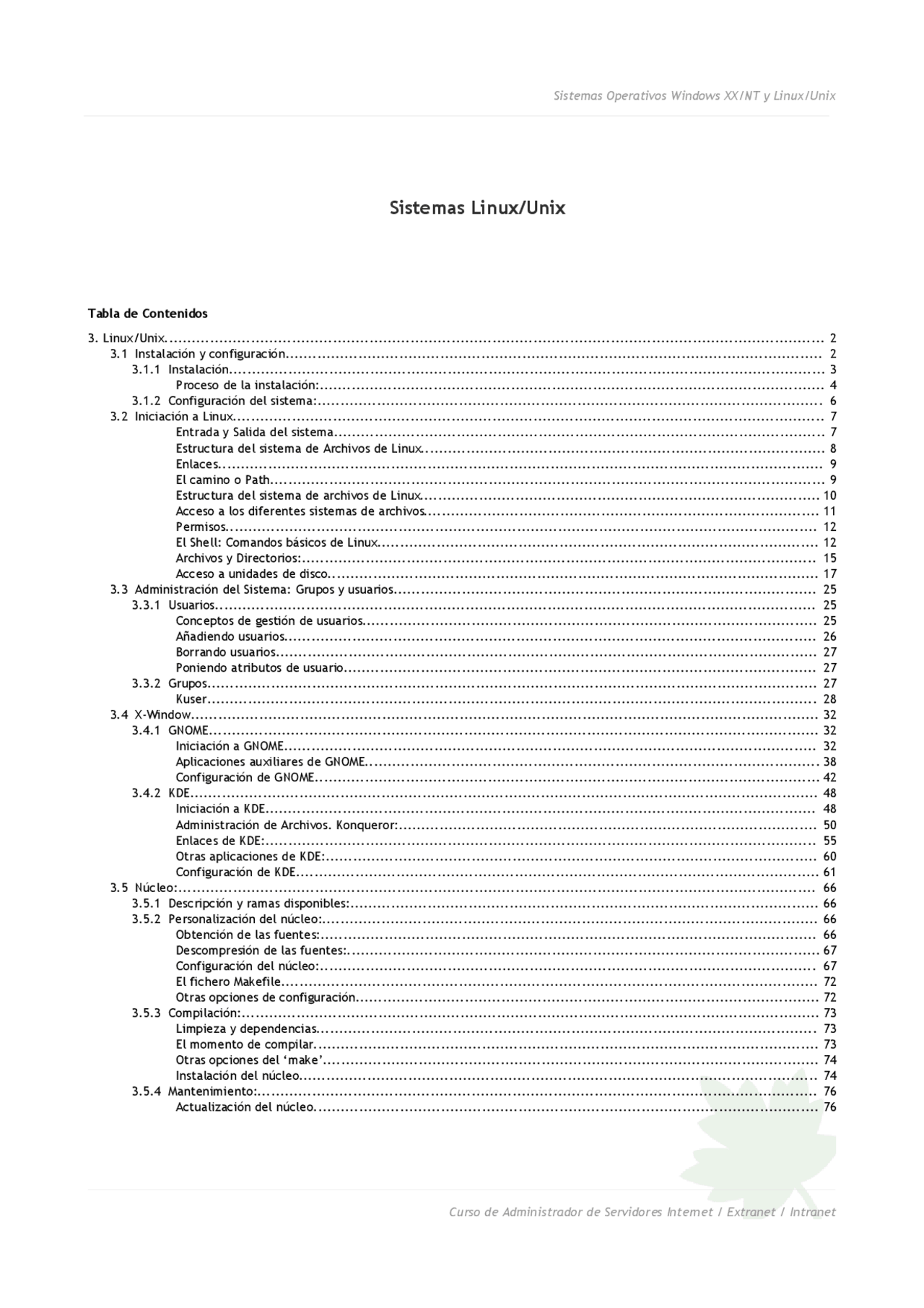 Linux Unix Sistema Operativo Docsity