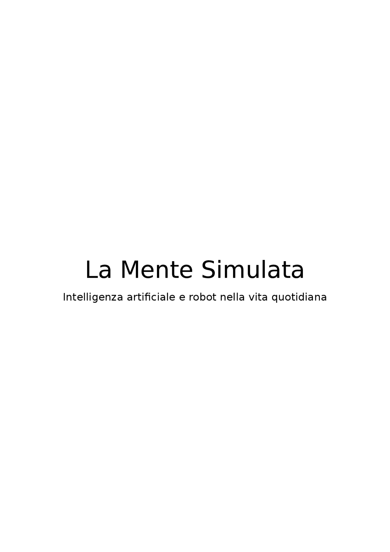 Sintesi Libro La Mente Simulata Docsity