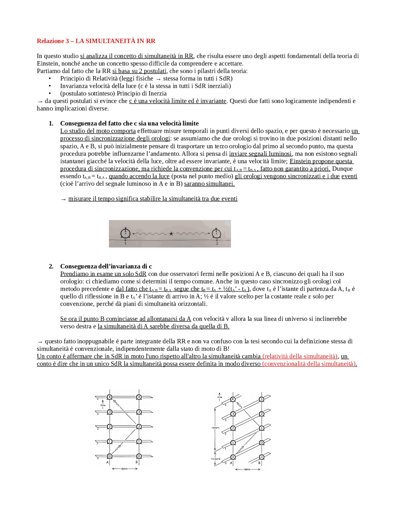 Relatività Della Simultaneità Docsity