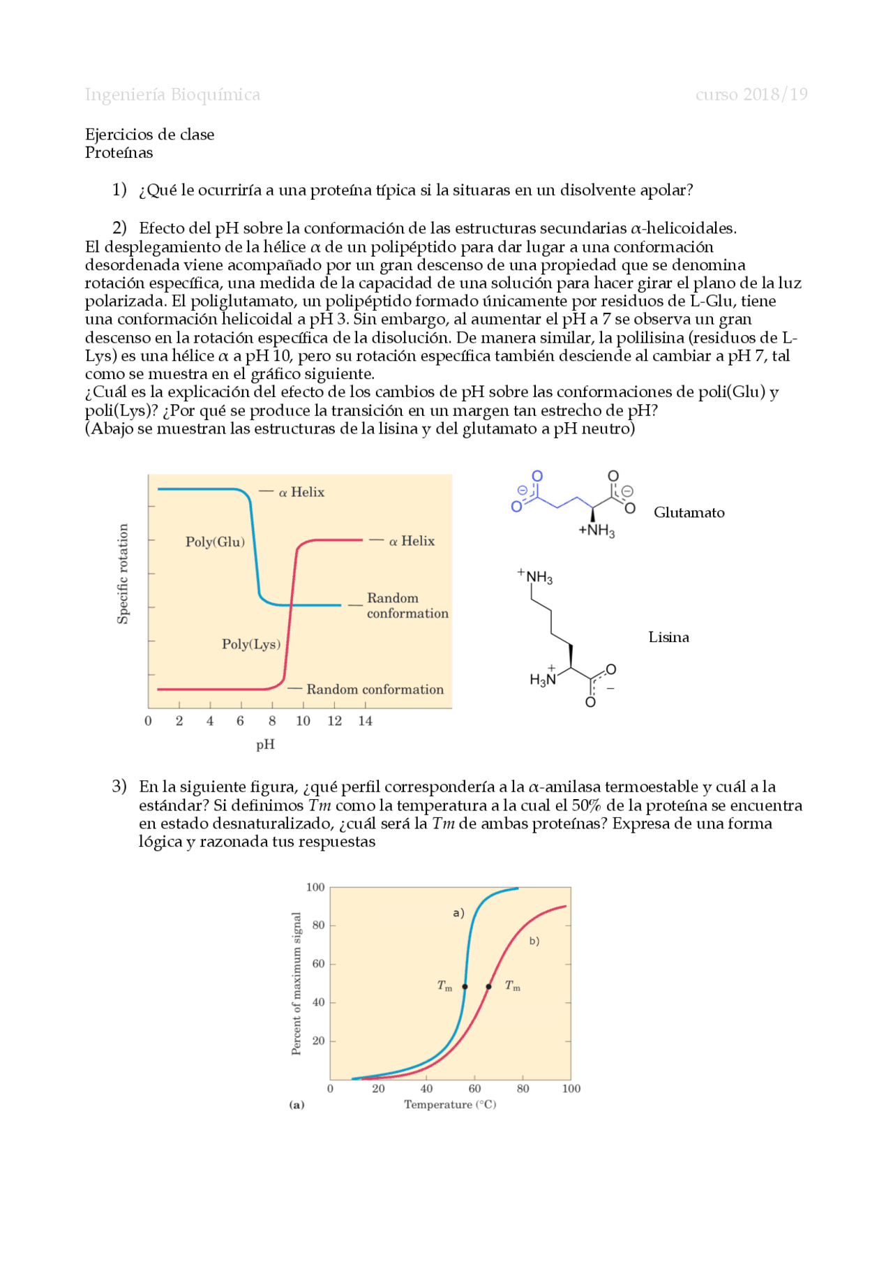 Ejercicios De Clase Bioquimica Docsity