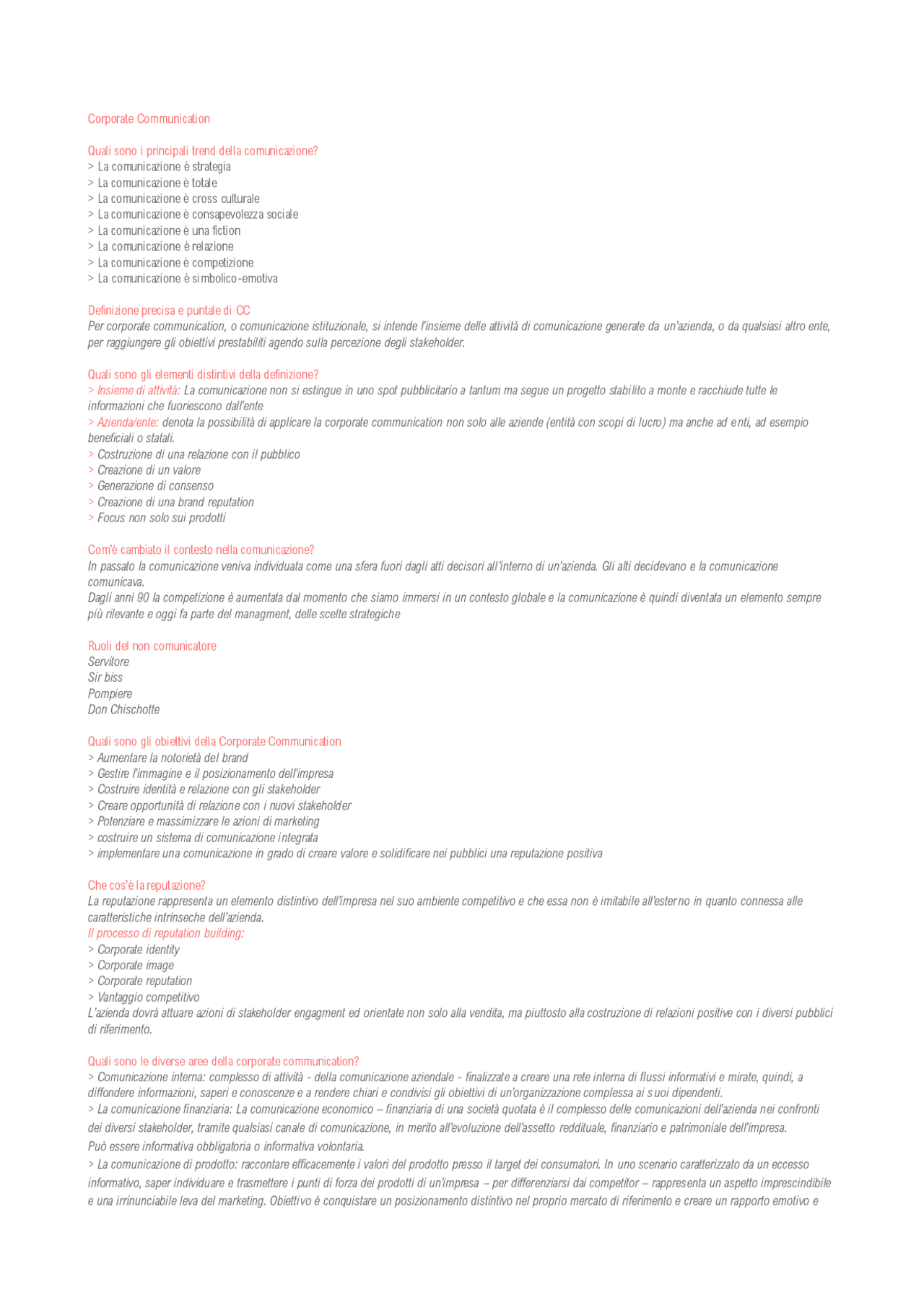 Corporate Communication Docsity