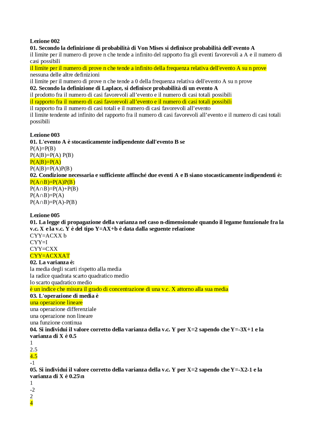 Paniere Geomatica Ingegneria Civile E Ambientale Ecampus Risposte