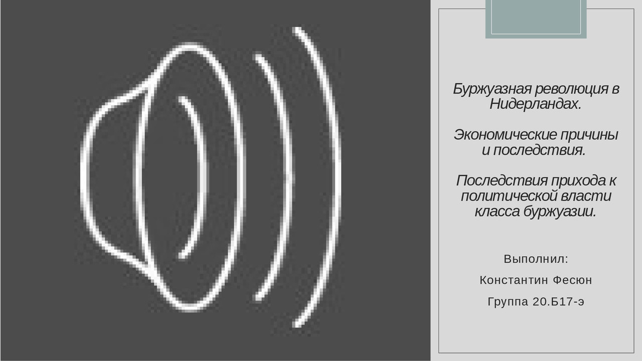 Буржуазная революция в Нидерландах Docsity