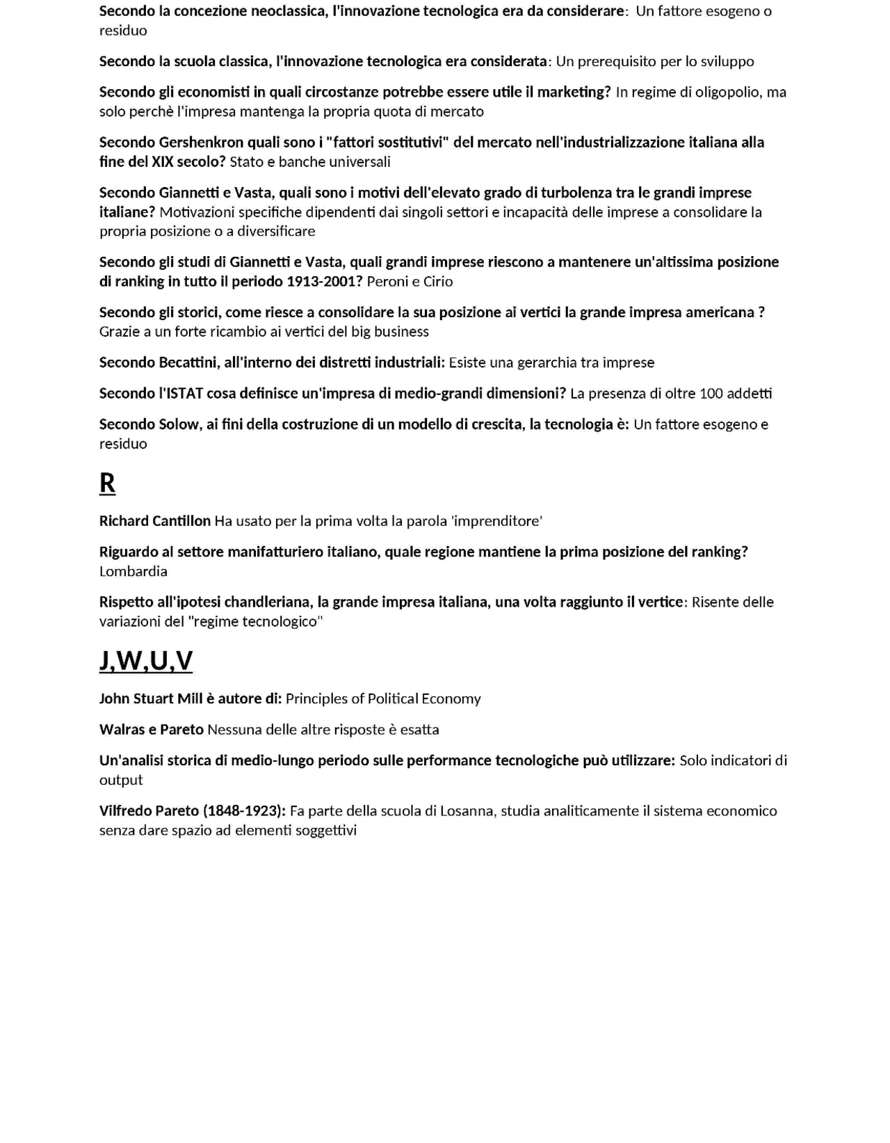 Paniere Compilato Di Storia D Impresa Prof Marcelli Pag21 Docsity