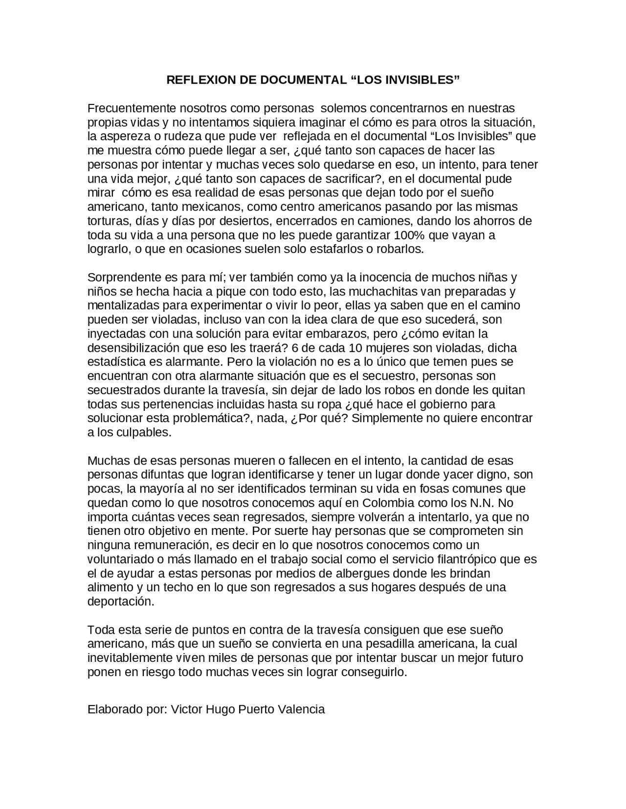 Documental Los Invisibles Apuntes De Estética Docsity