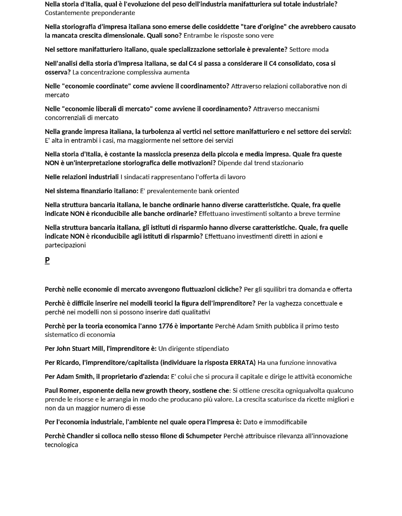 Paniere Compilato Di Storia D Impresa Prof Marcelli Pag14 Docsity