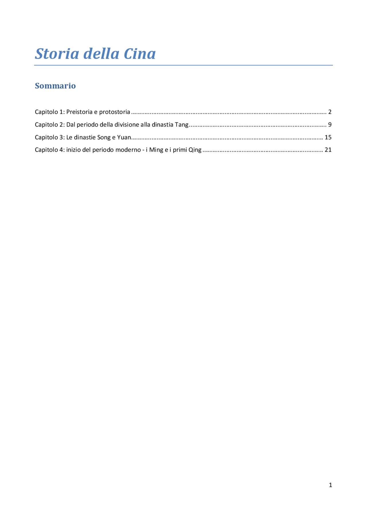 Storia Della Cina Di Roberts Docsity