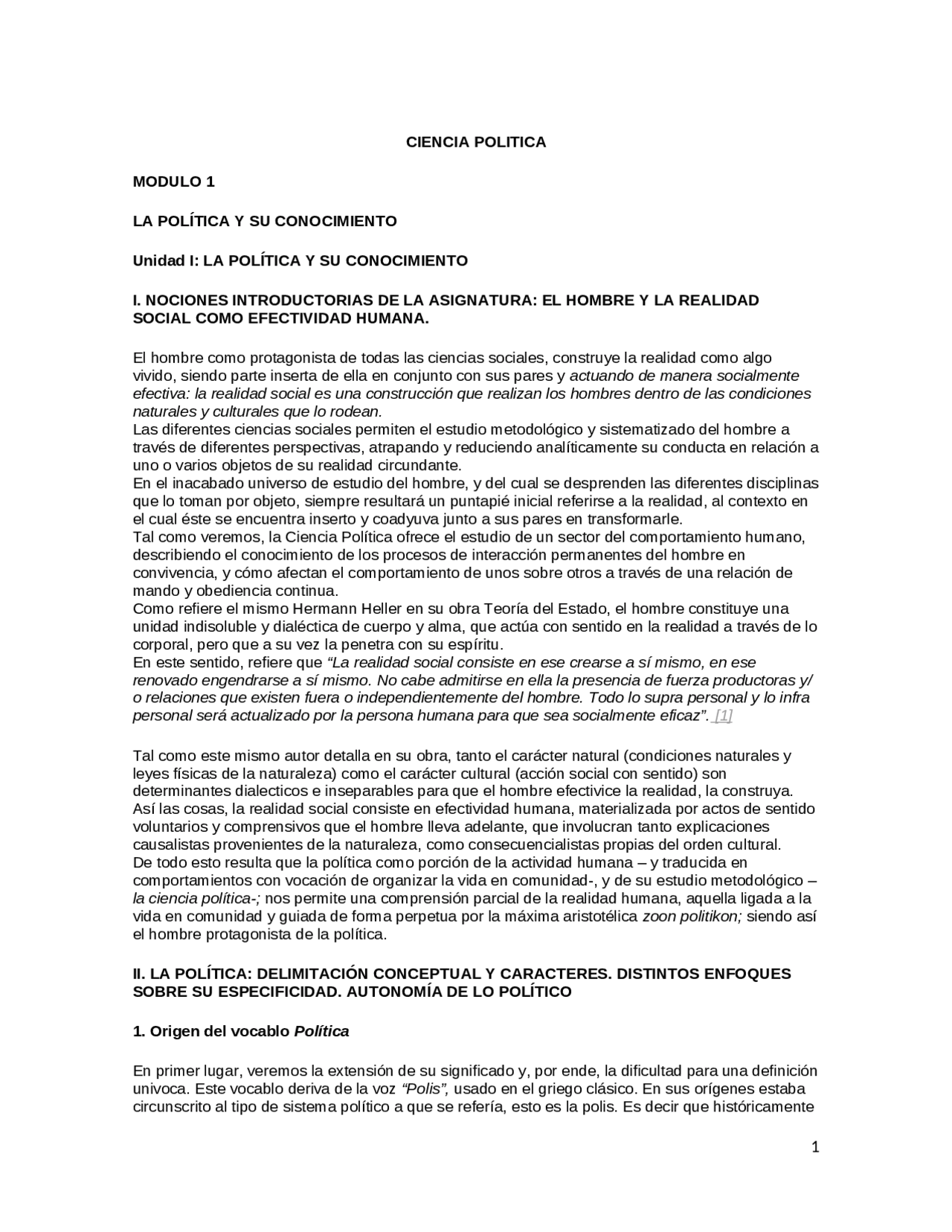 Modulo 1 Cs Politicas Ubp Docsity
