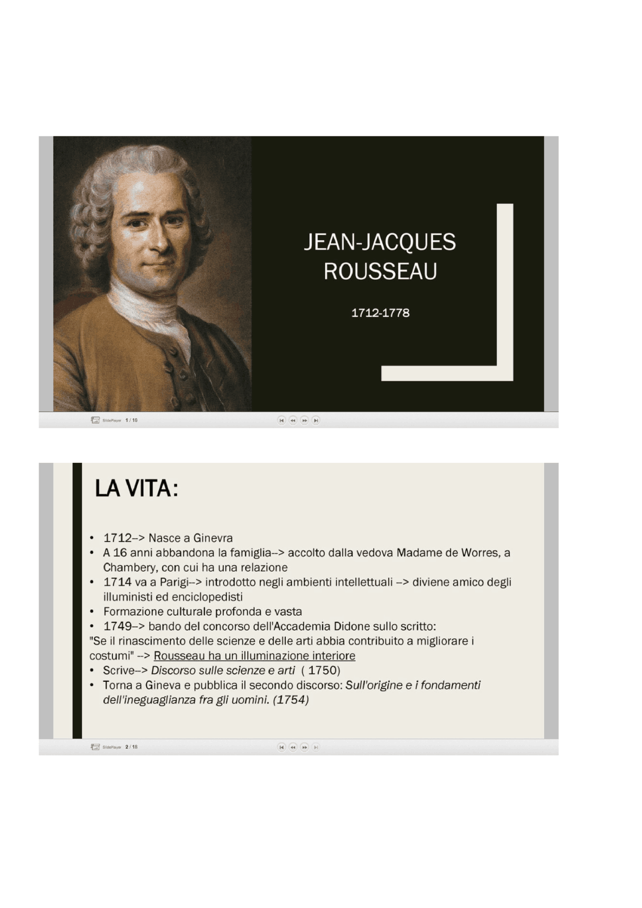 Rousseau Schemi Pedagogia Docsity