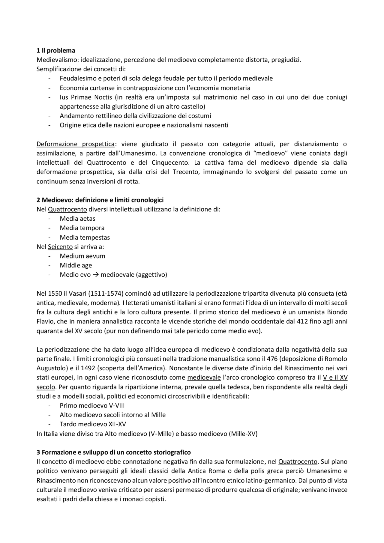 Lidea Di Medioevo Sergi Docsity