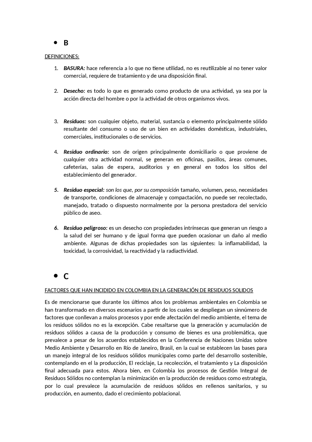 Sena Analisis De Residuos Docsity