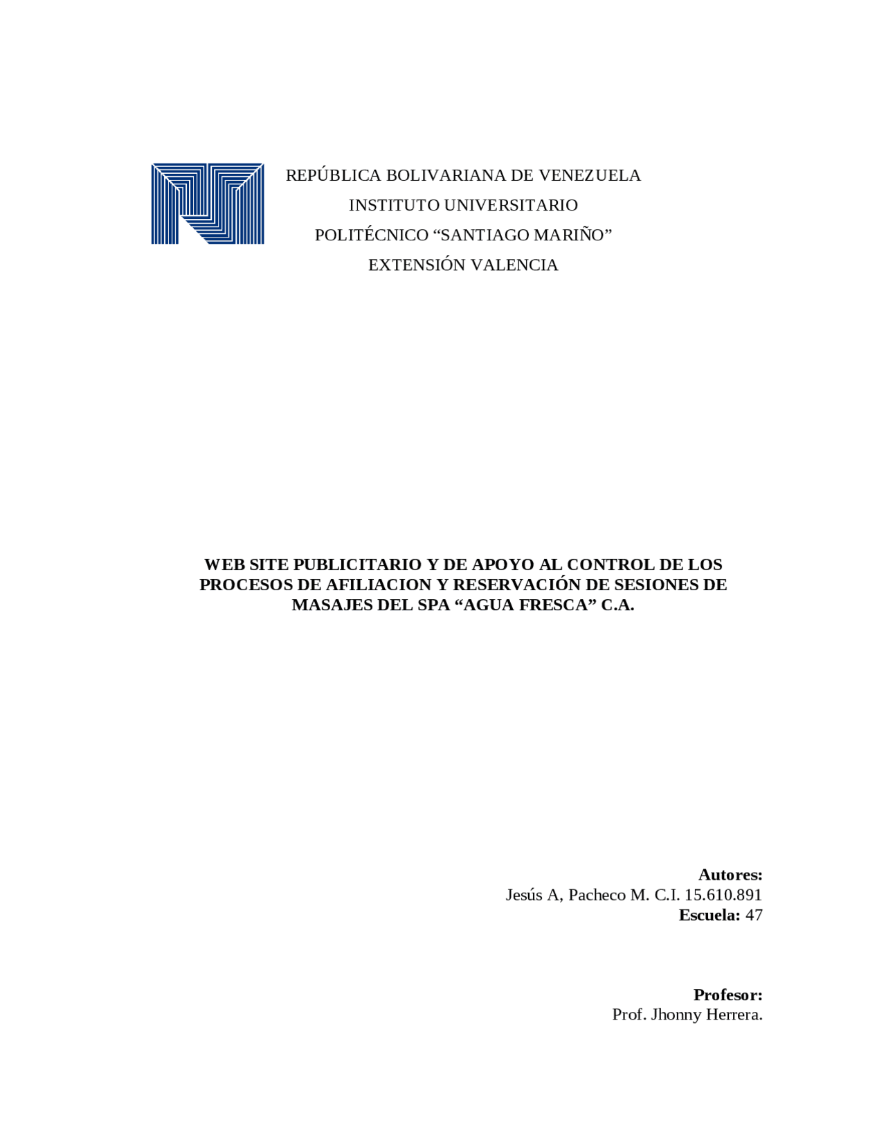 Tesis Tsu En Informatica Tesis De Ingeniería De Sistemas Docsity