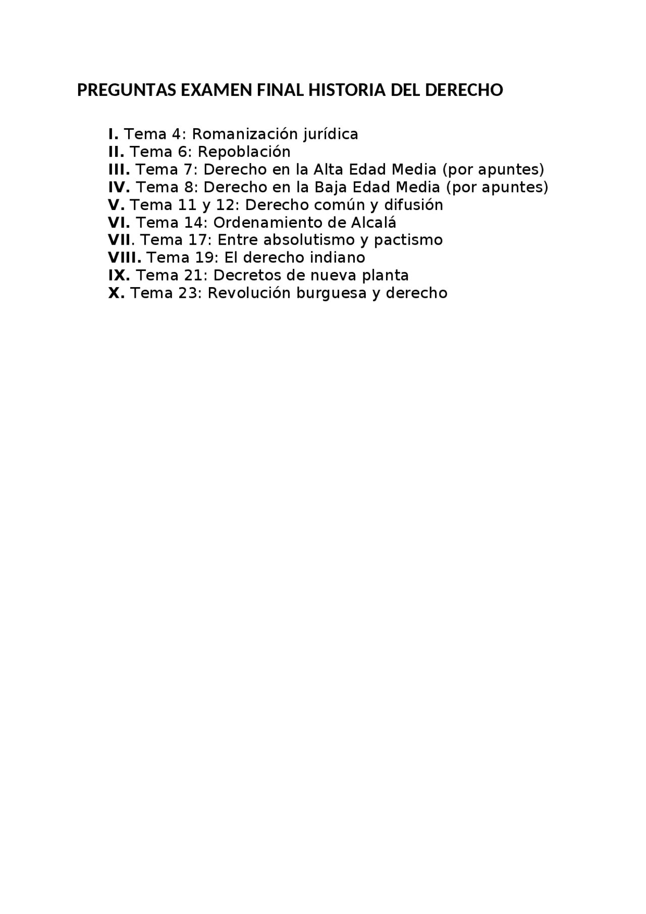 Apuntes Historia Del Derecho Docsity