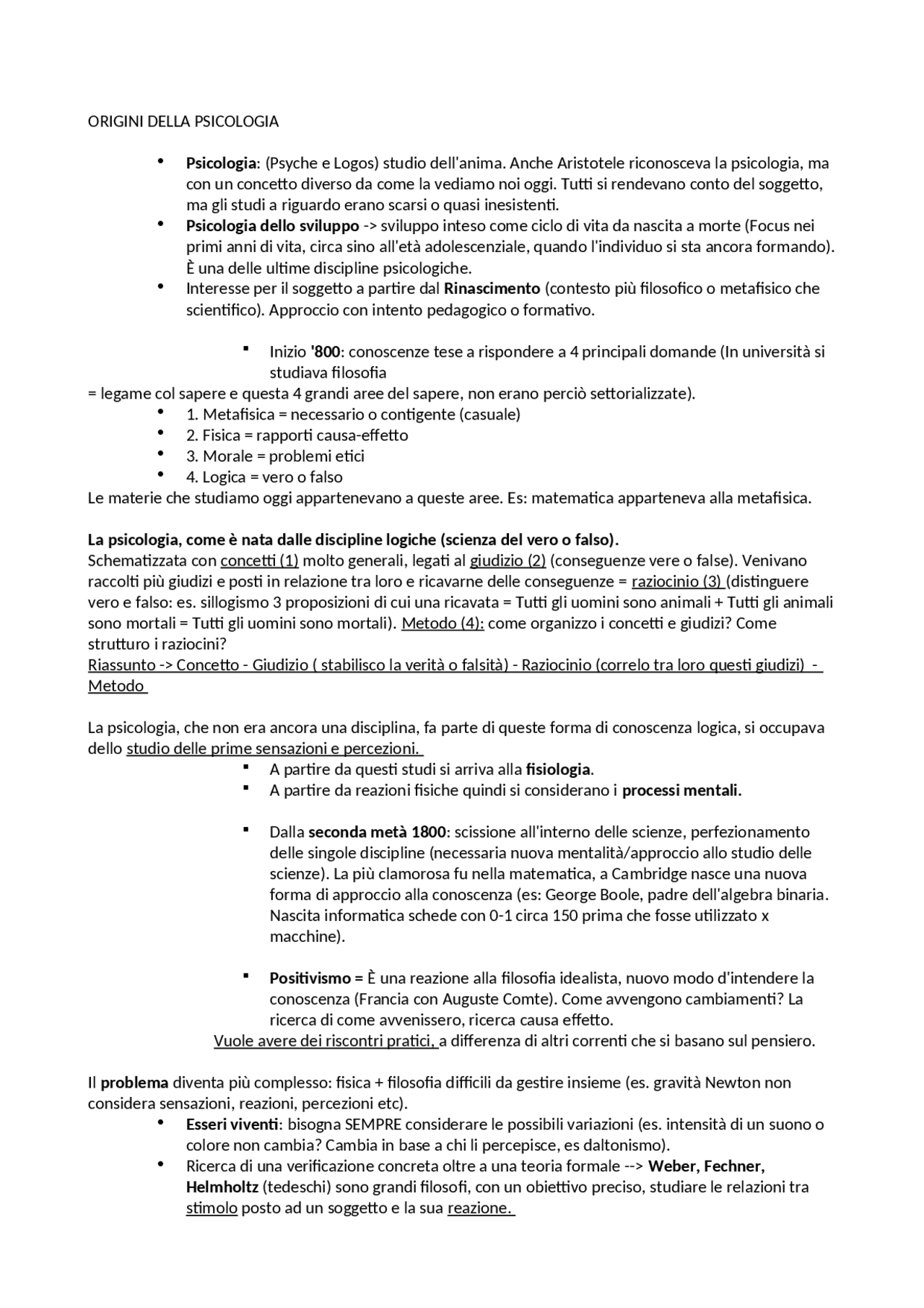Appunti Psicologia Dello Sviluppo Docsity