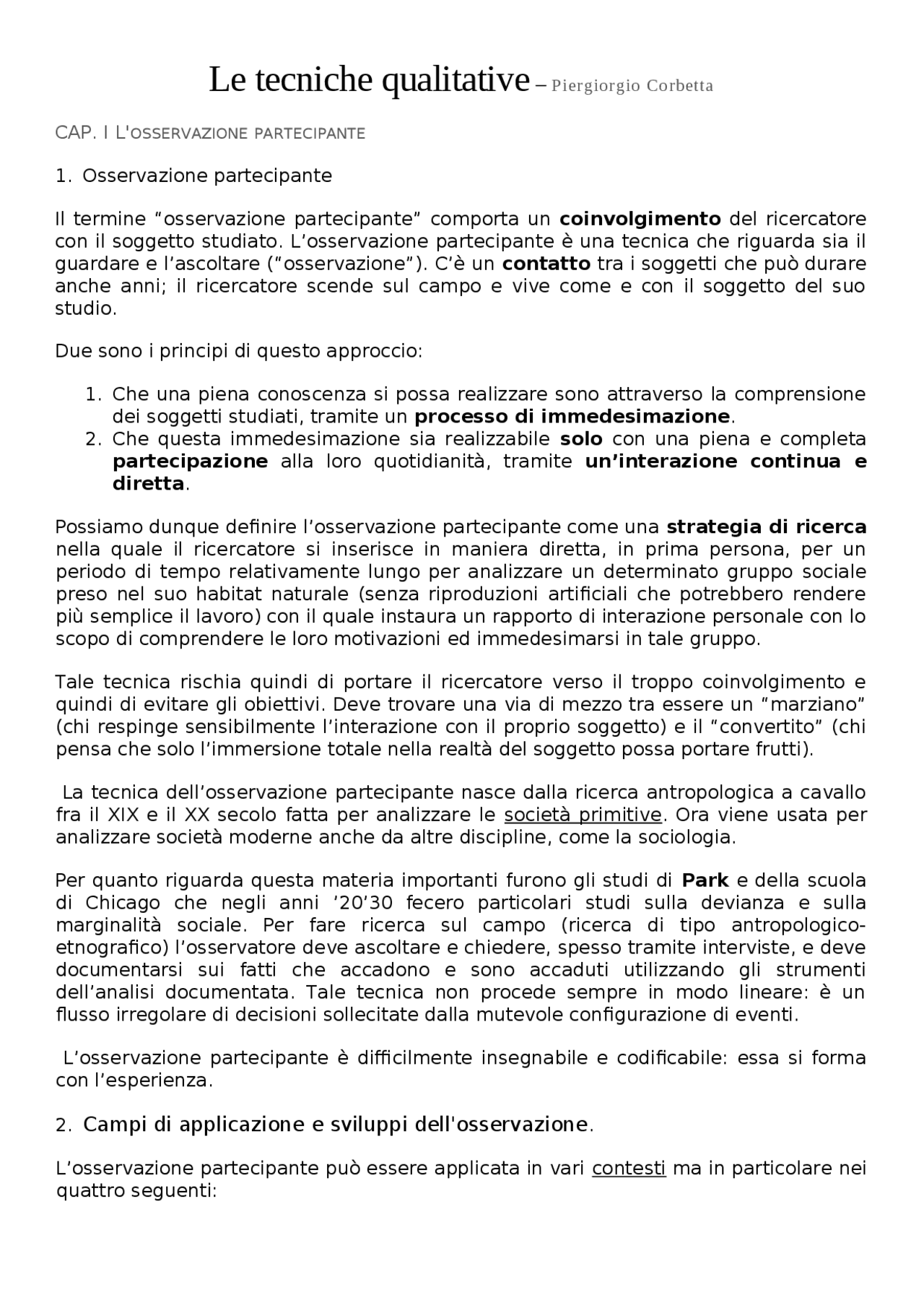 La Ricerca Sociale Metodologia E Tecniche Vol 3 Corbetta Docsity