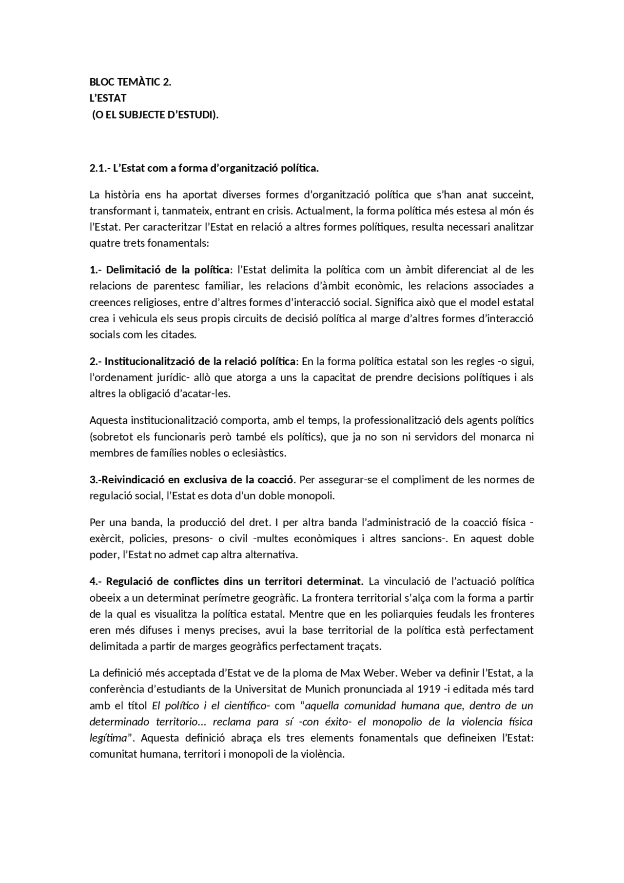 Apuntes Ciència Política Ub Derecho Primero Bloque 2 Docsity