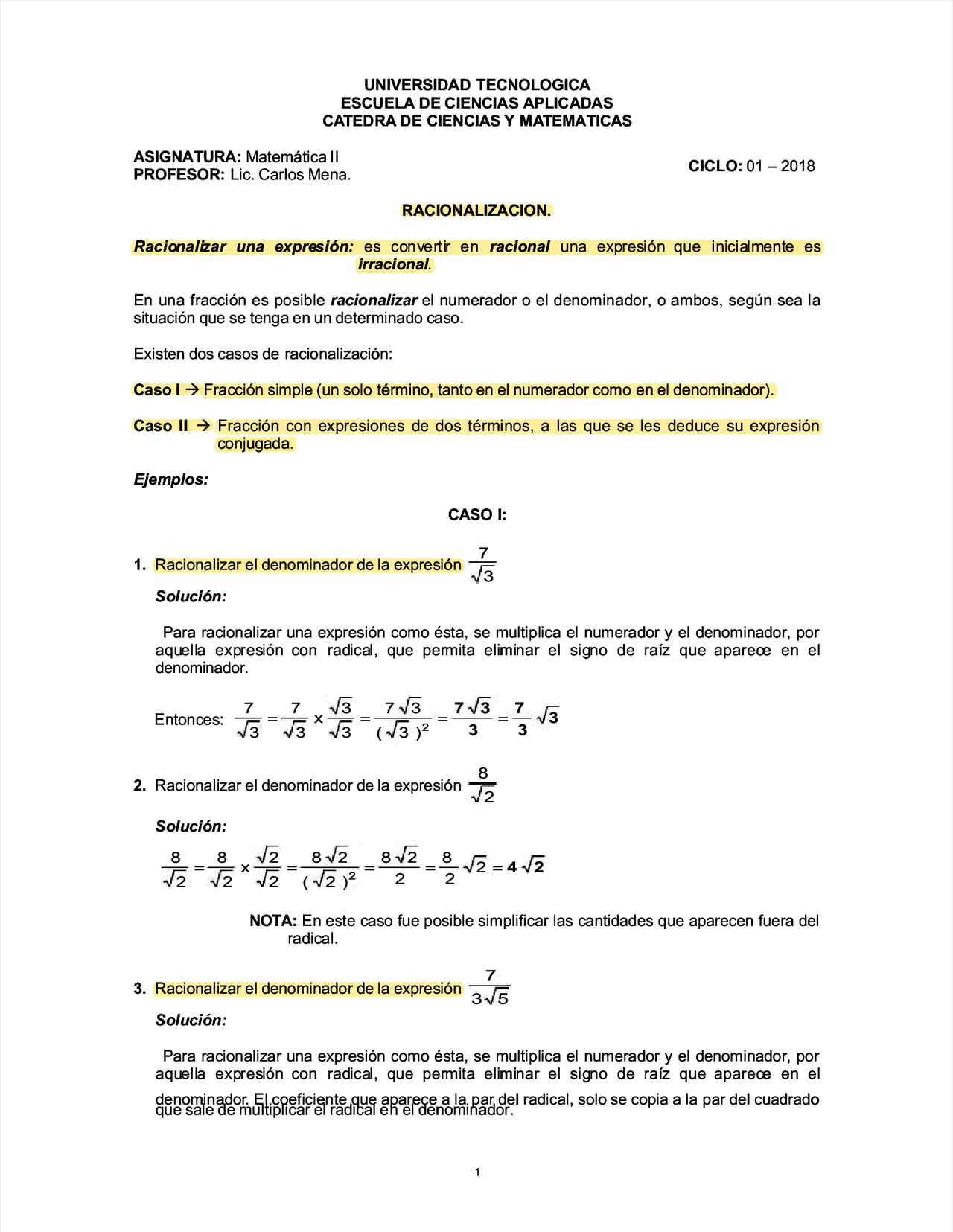 Algebra lineal para principiantes exámenes - Docsity