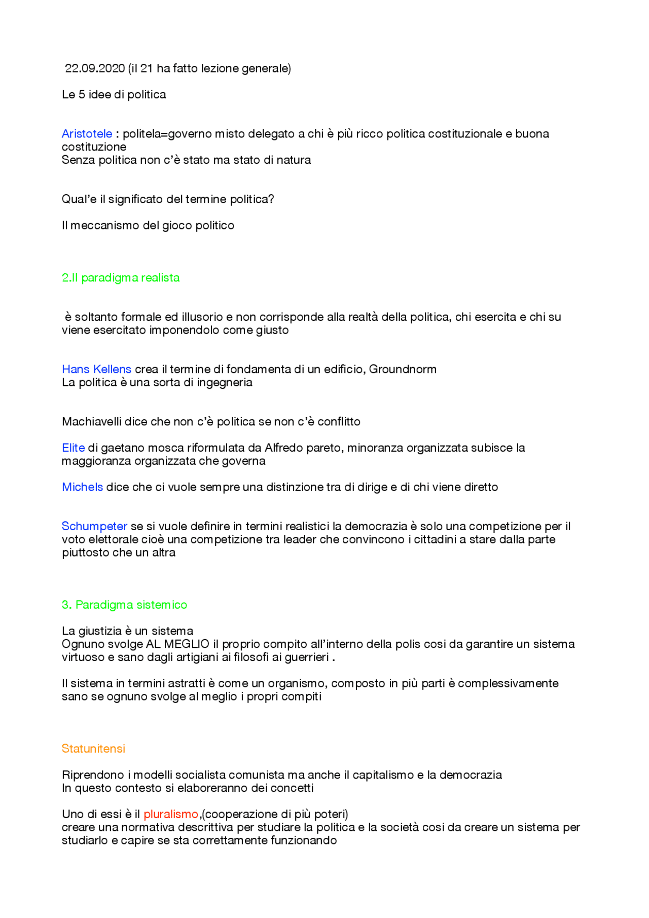 Storia Del Pensiero Politico Giovanni Borgognone Docsity