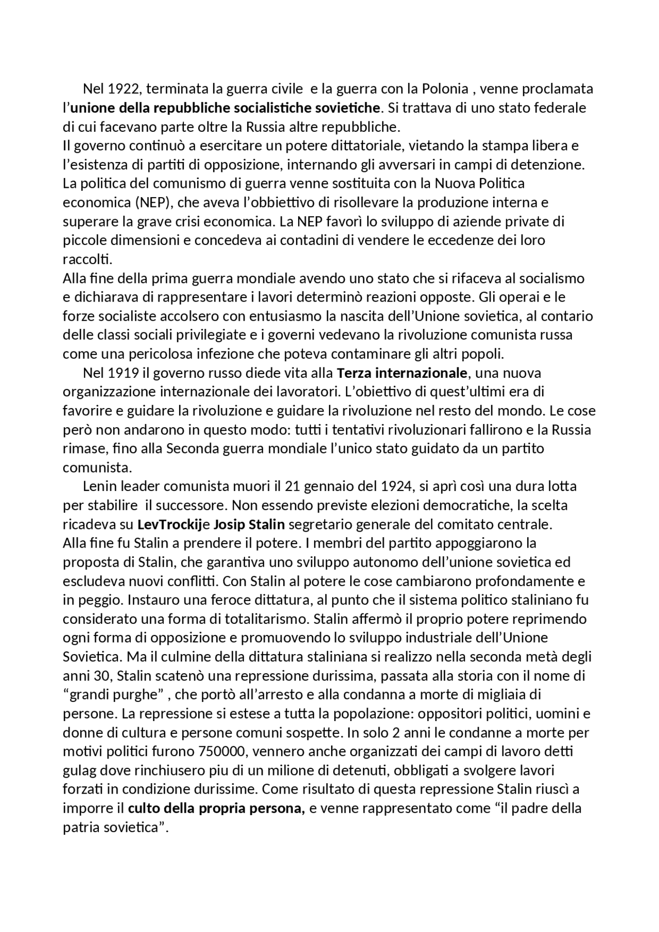 Riassunto Della Rivoluzione Russa Docsity
