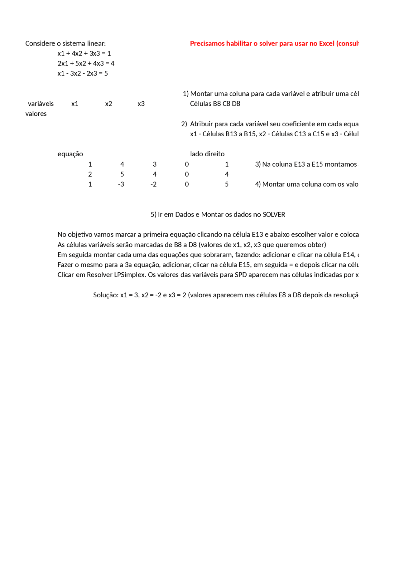 Sistema Equações Lineares Docsity