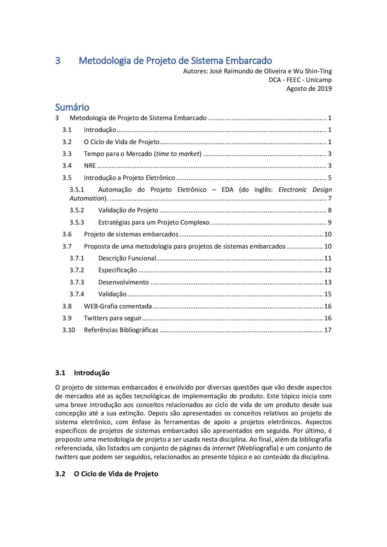 Sistemas Embarcados - Docsity