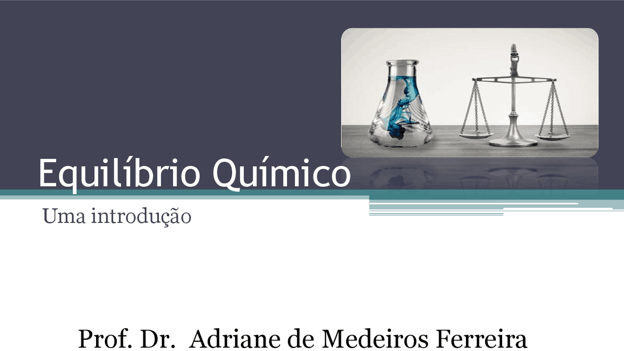 Equilíbrio Quimica Exercicios Exercícios Química Docsity