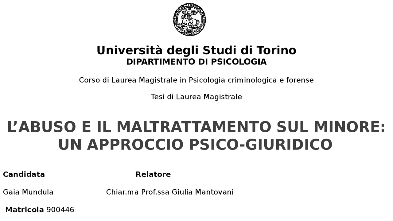 Labuso E Il Maltrattamento Sul Minore Un Approccio Psico Giuridico