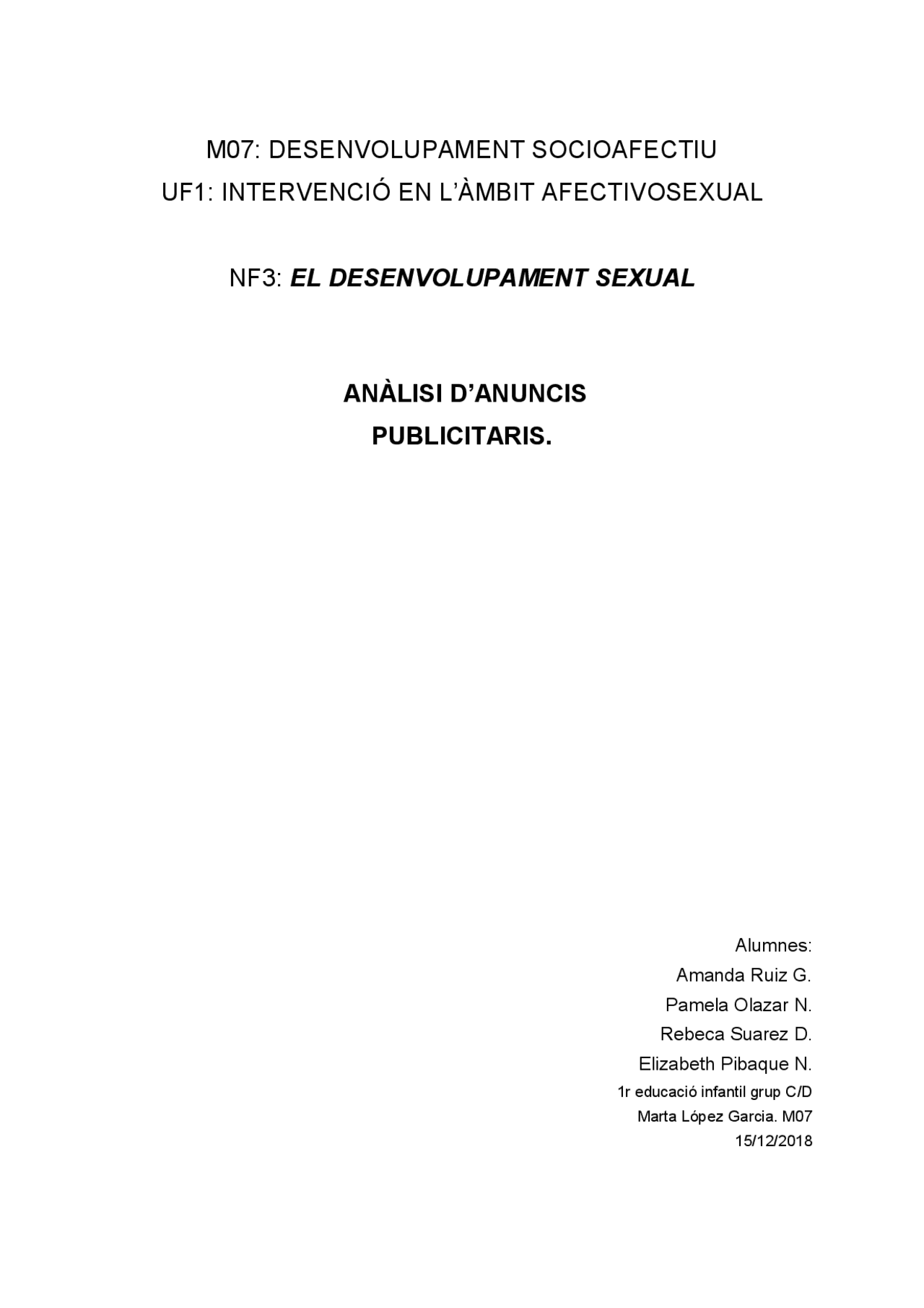 Anàlisi Danuncis Publicitaris A Lassignatura Desenvolupament