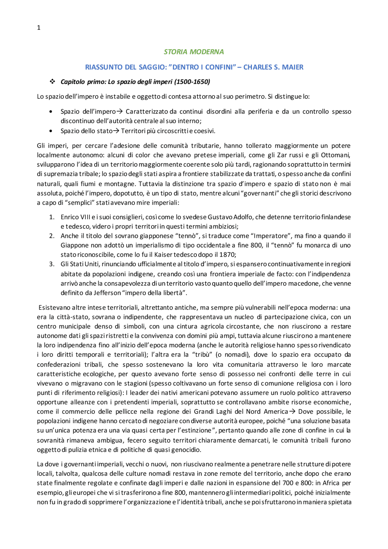 Dentro I Confini Charles Maier Saggio Di Storia Moderna 12cfu