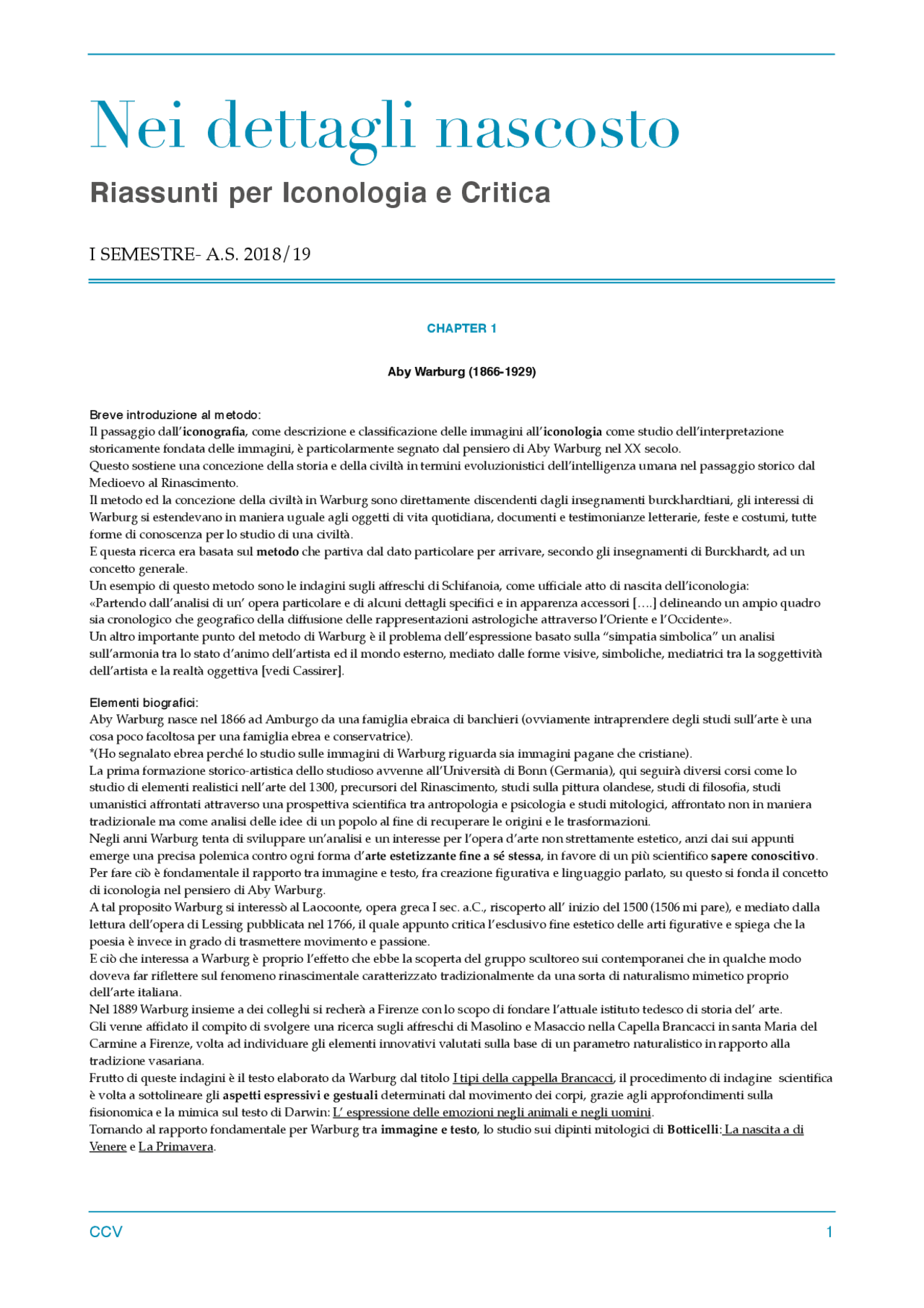 Claudia Cieri Via Nei Dettagli Nascosto Docsity