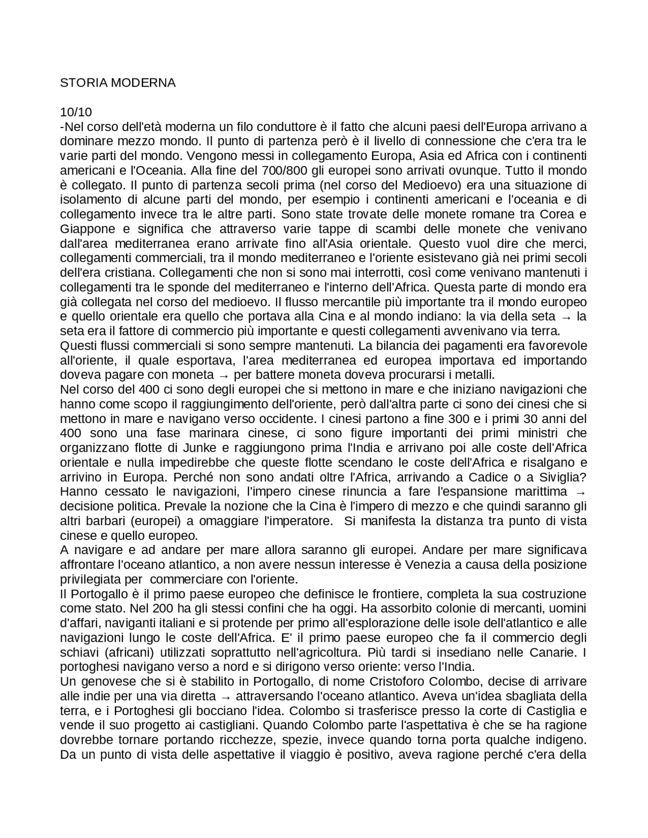 Appunti Di Storia Moderna Docsity