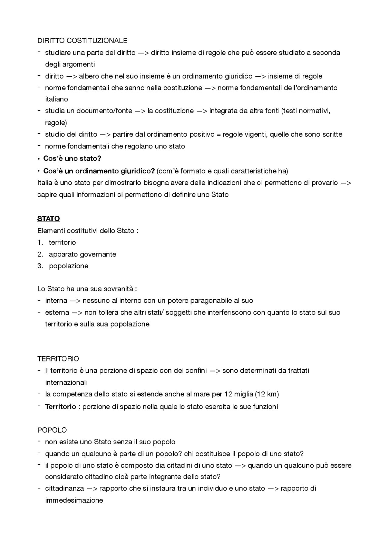 Riassunto Diritto Costituzionale Docsity