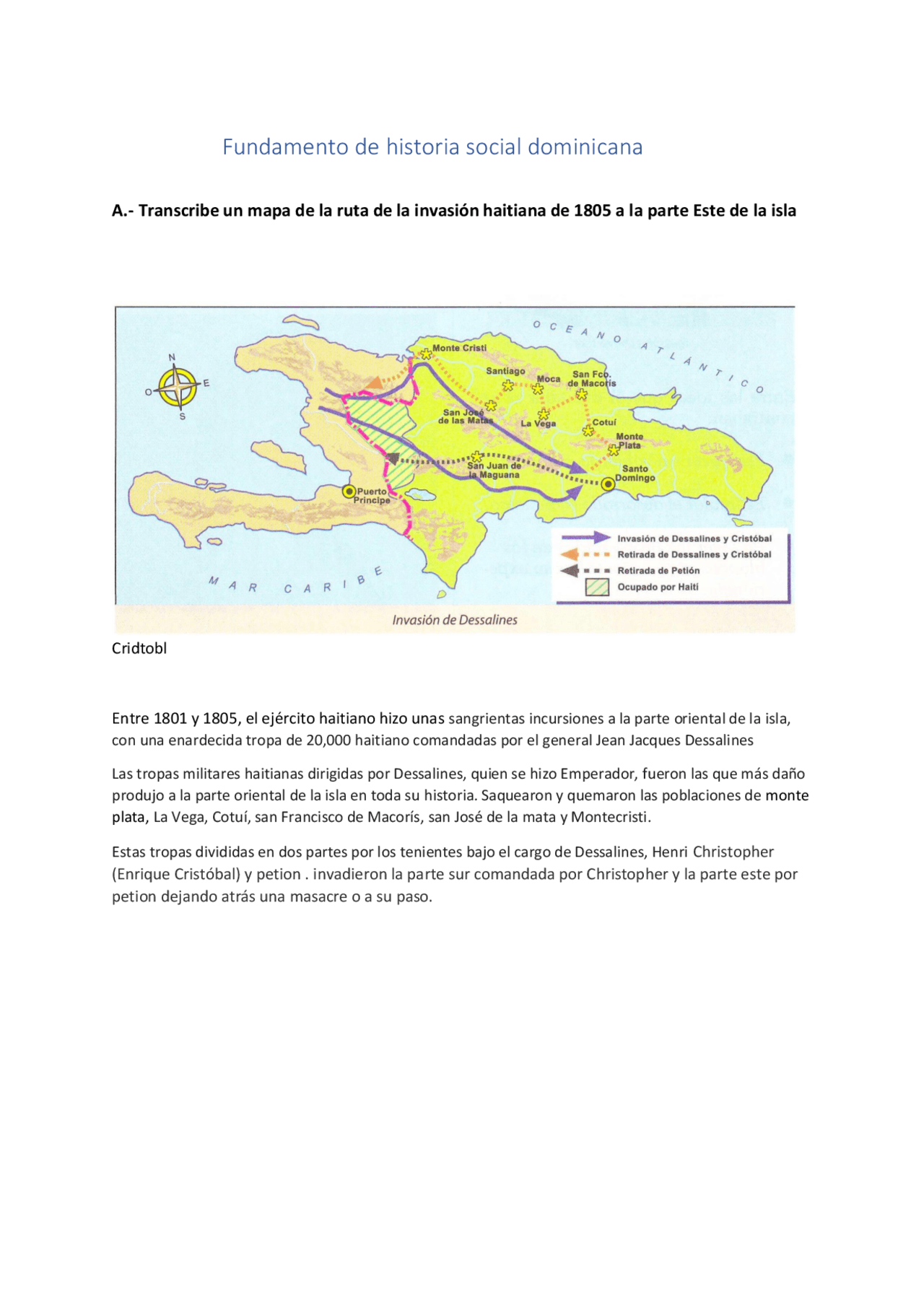 "El degüello de Moca" | Resúmenes de Historia | Docsity