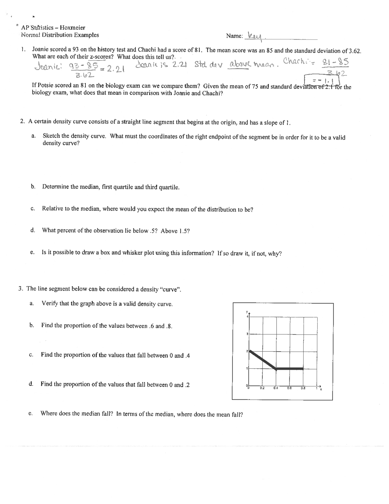 Exercise Normal Distribution Docsity