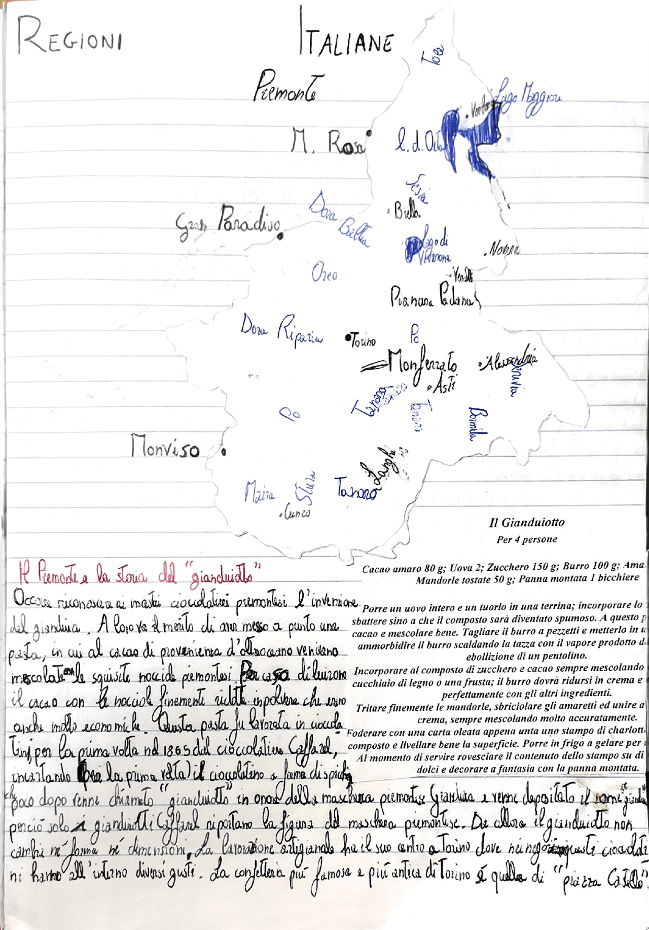 PIEMONTE - Geografia ed economia - Docsity