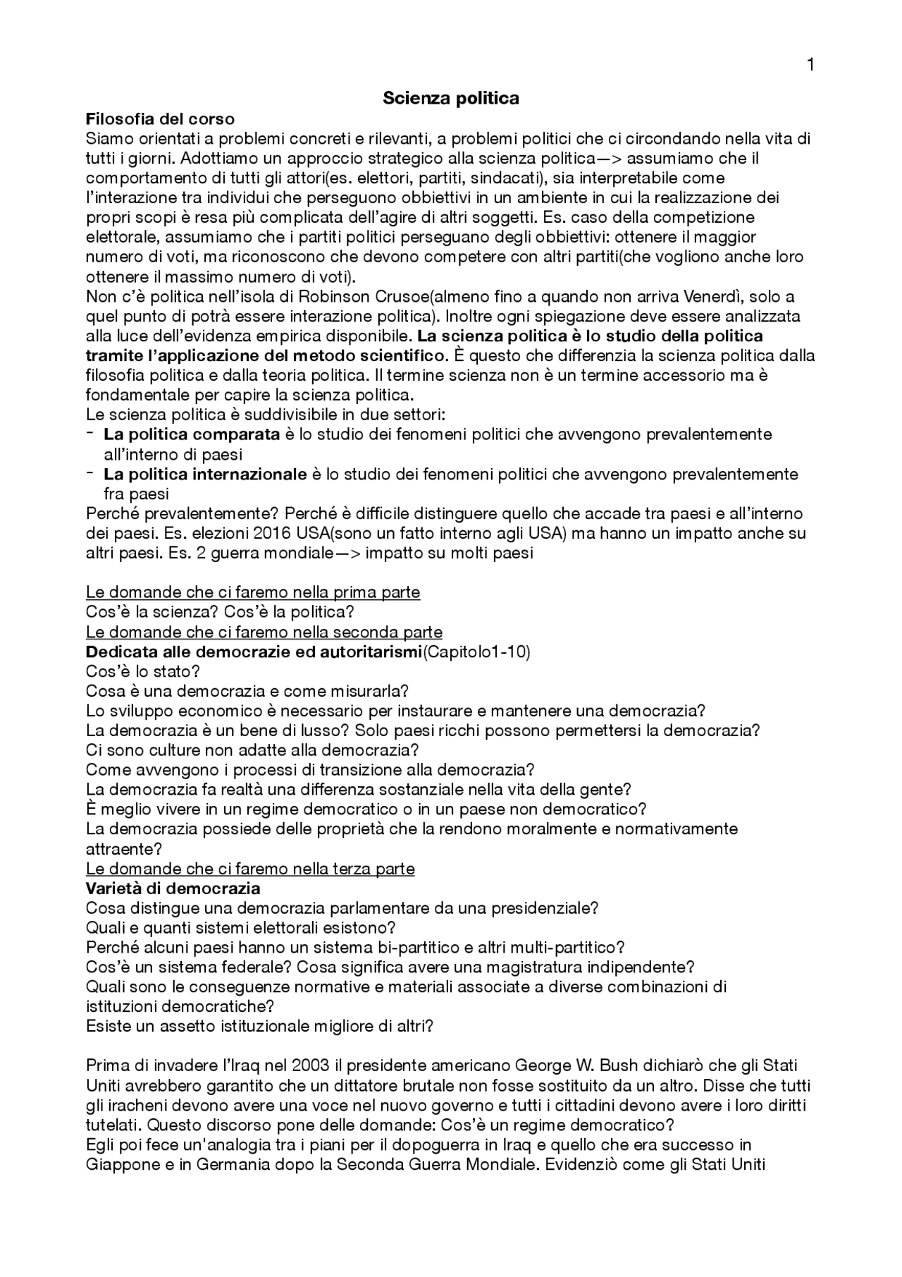 Scienza Politica Riassunto Docsity