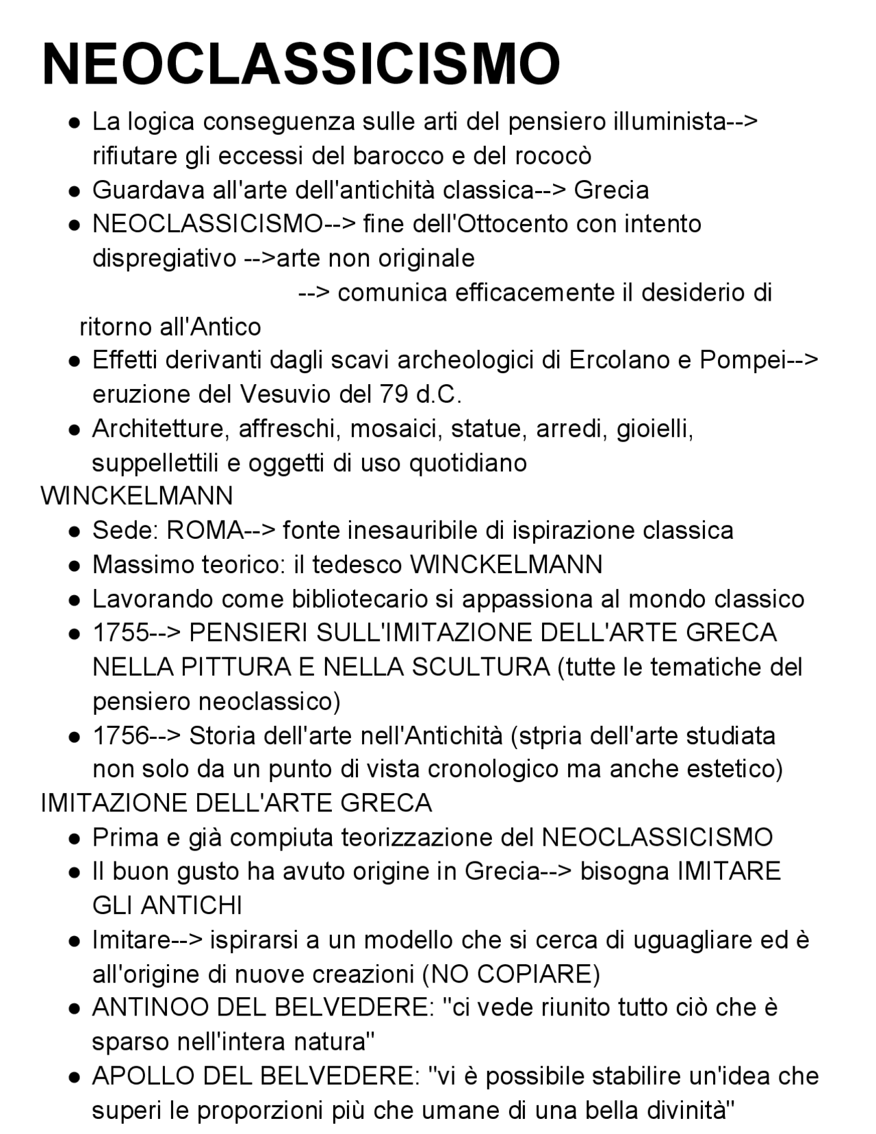 Neoclassicismo Canova E David Docsity