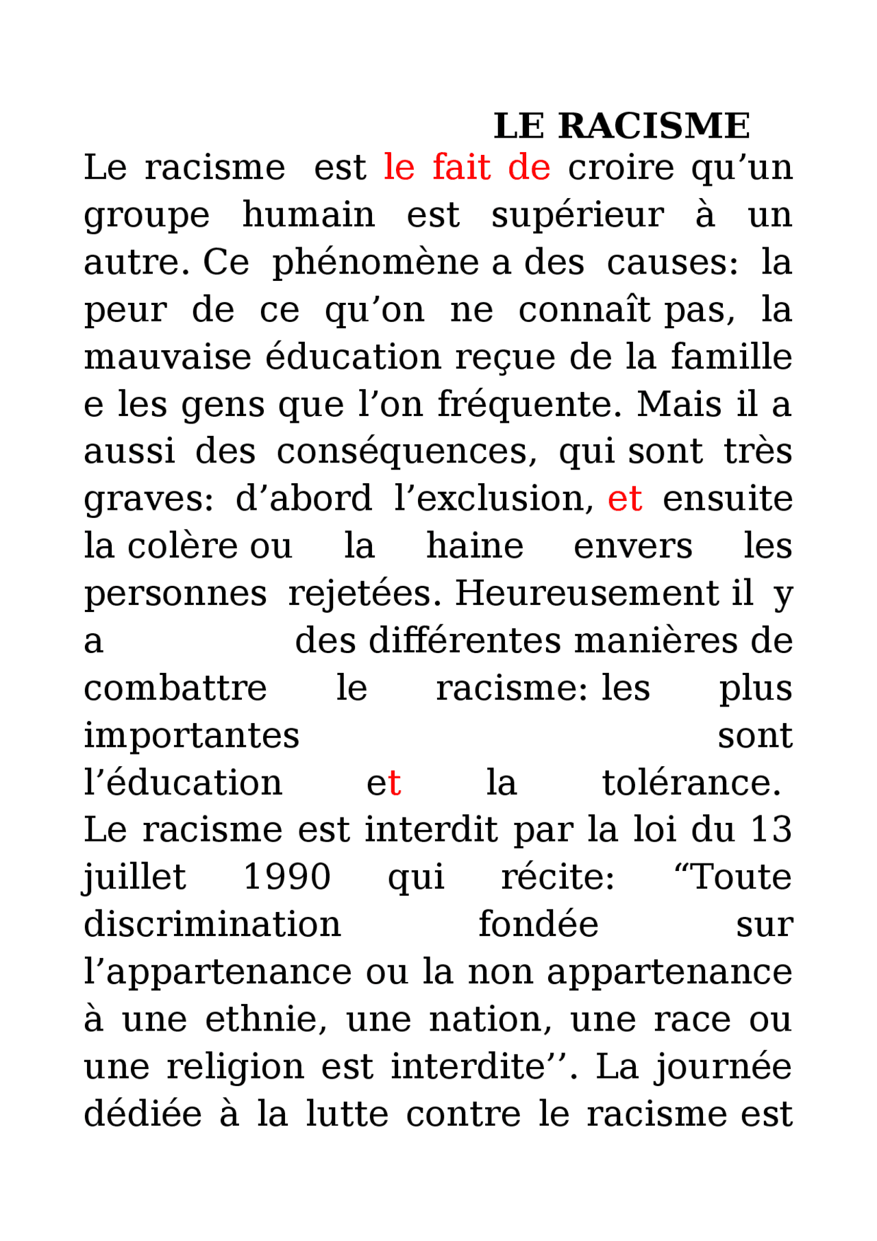 Letture Sul Razzismo Fr Docsity