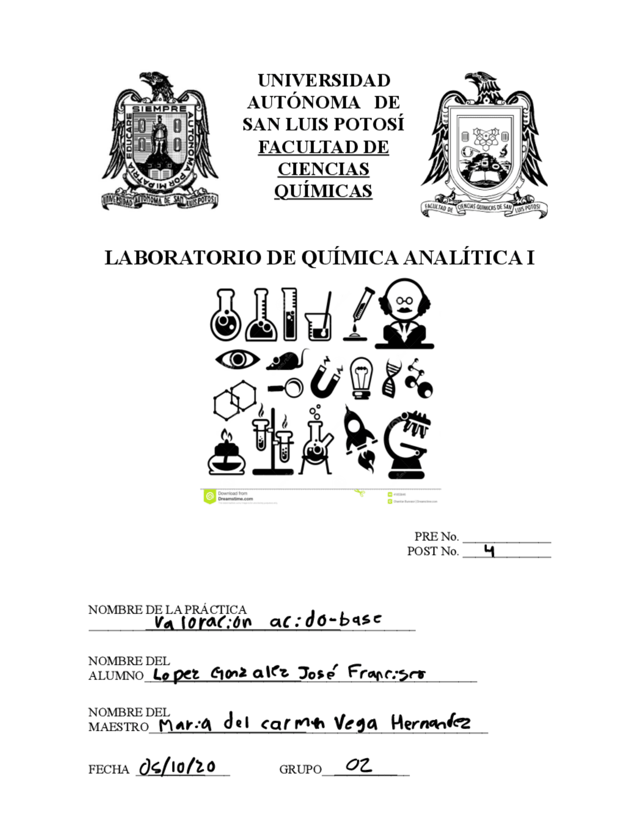 Pre Laboratorio 4 Quim Analitica 1 Docsity