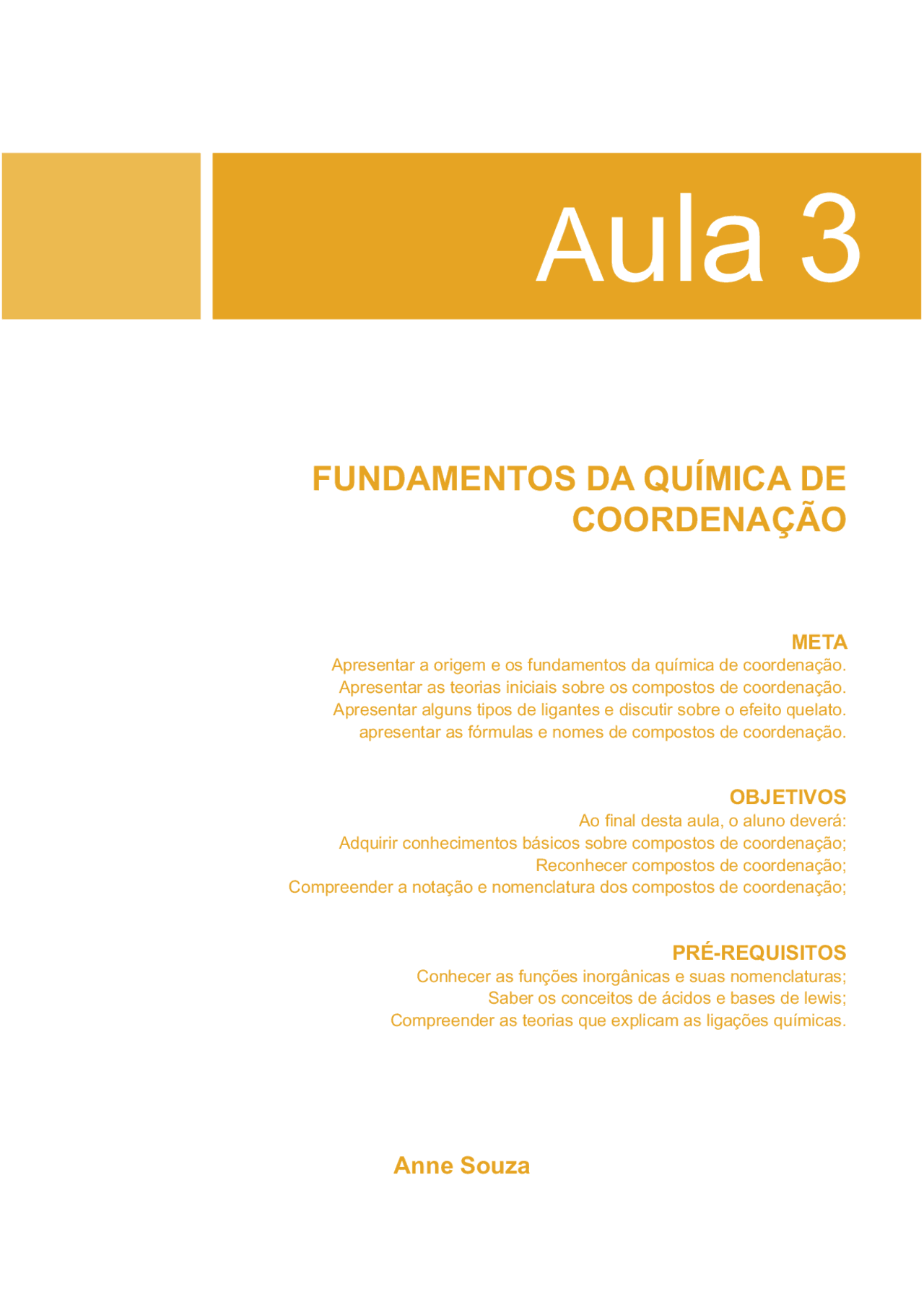 Quimica Inorgânica 2 Docsity