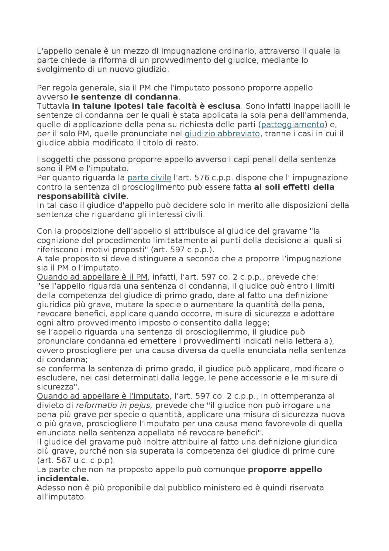 Procedura Penale Seconda Parte Docsity